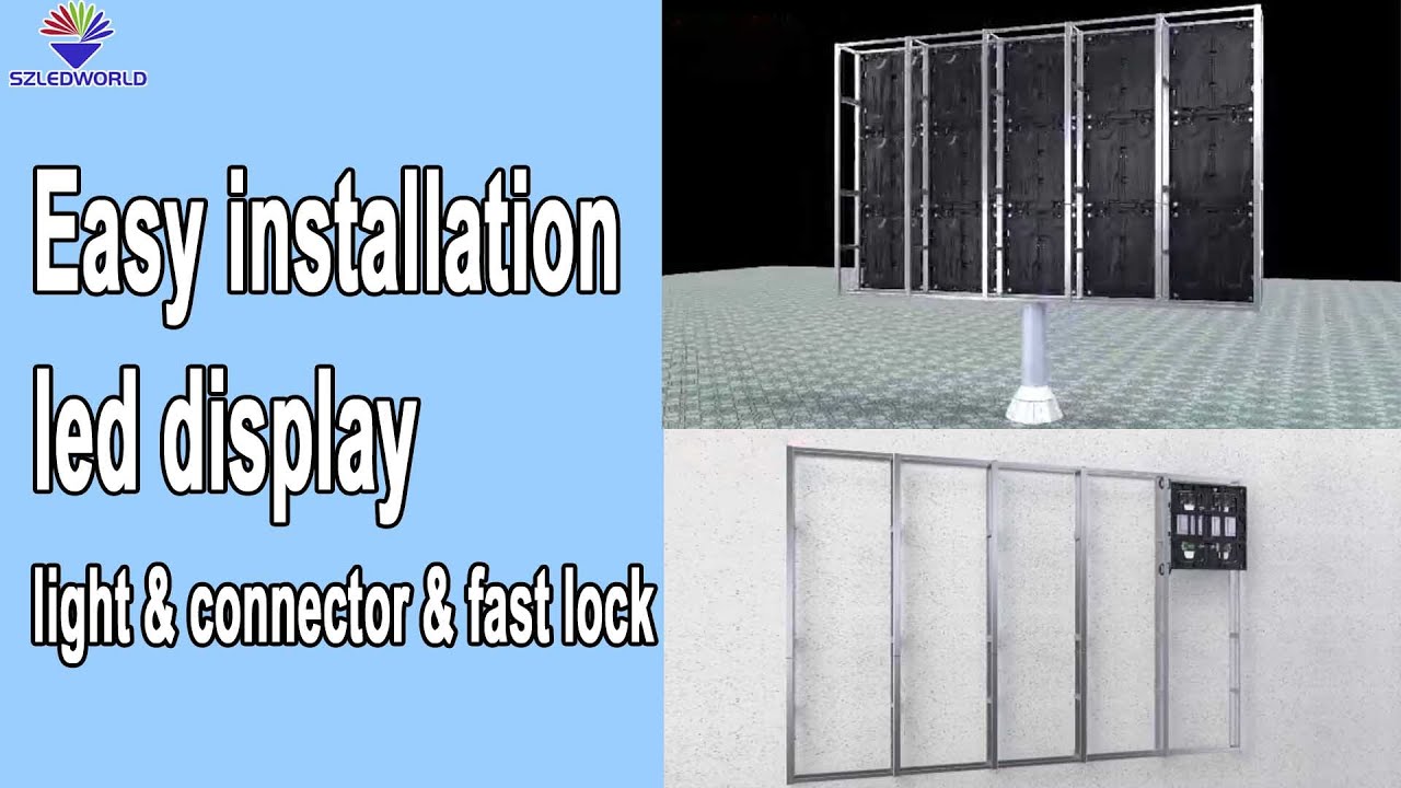 easy installation led display screen panel / cabinet, pillar / wall ...
