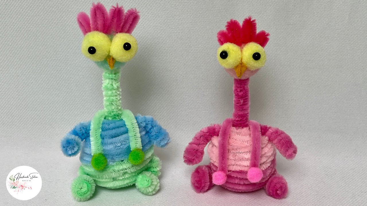 How to make a funny Chicken with Pipe cleaner ( chenille wire ) # ...
