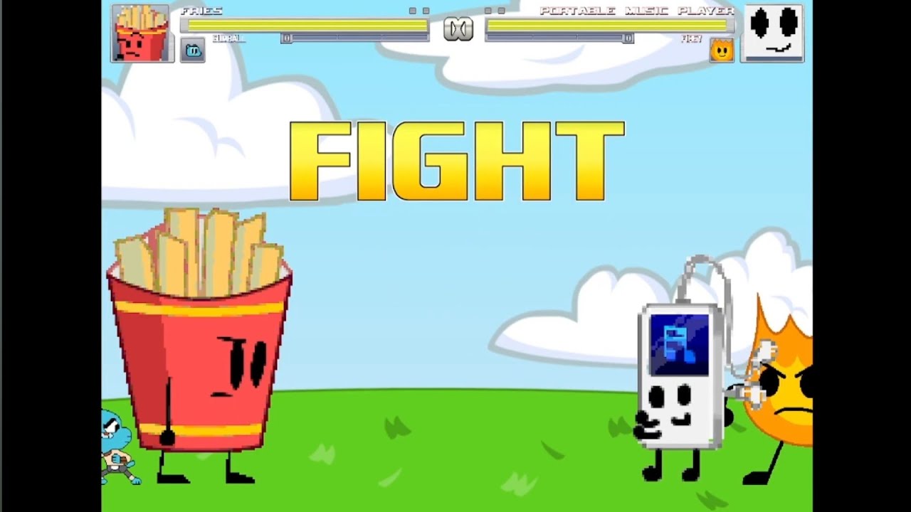 Fries & Gumball Waterson vs. Portable Music Player & Firey (TAWOG x ...