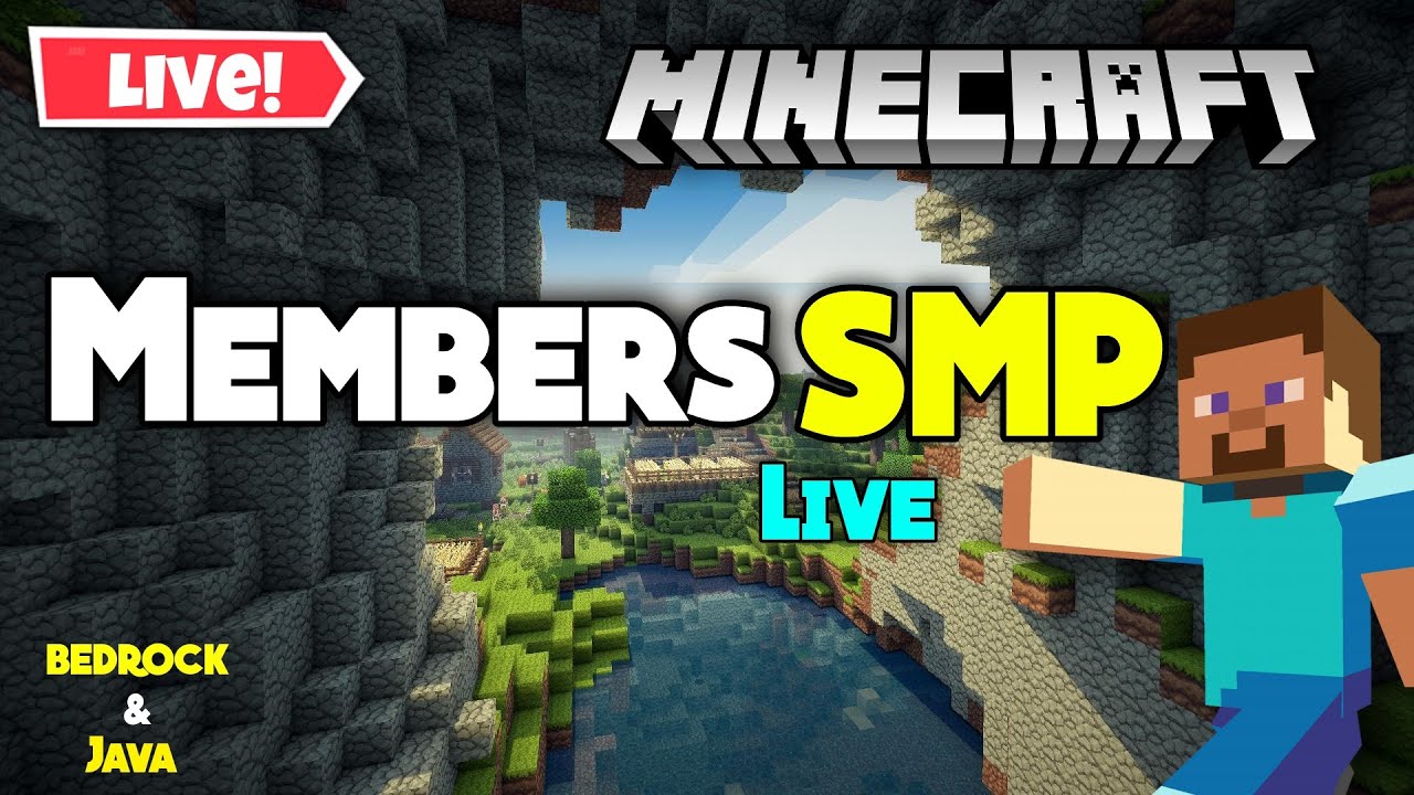 🔴 MINECRAFT LIVE | 🔥 MEMBERS SMP | MINECRAFT PLAY WITH ME IN LIVE ...