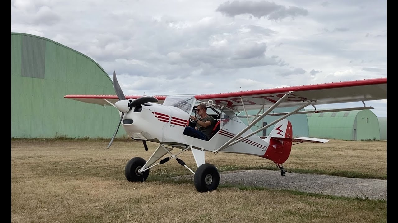 Avid Flyer MK4 JABIRU Ground Test after engine swap / Essai moteur ...