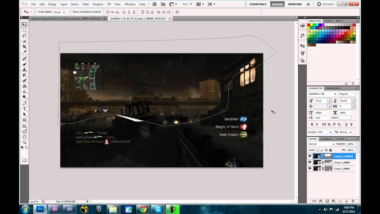 The Jigsaw Transition Using After Effects & Photoshop | Tutorial By ...