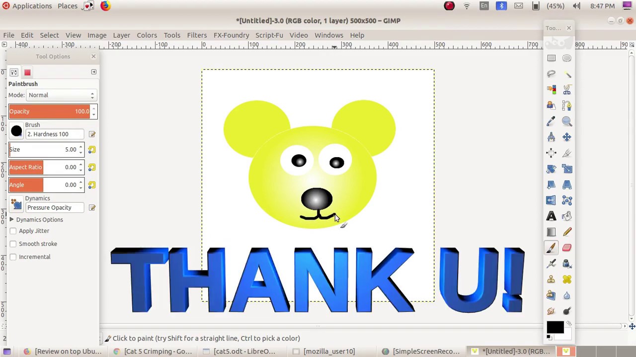 Draw a Teddy Bear ( One Minute GIMP Graphics ) - YouTube