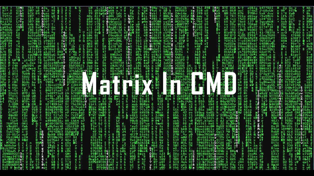 make MATRIX like effect from CMD !!! ( Any windows version) 100% ...