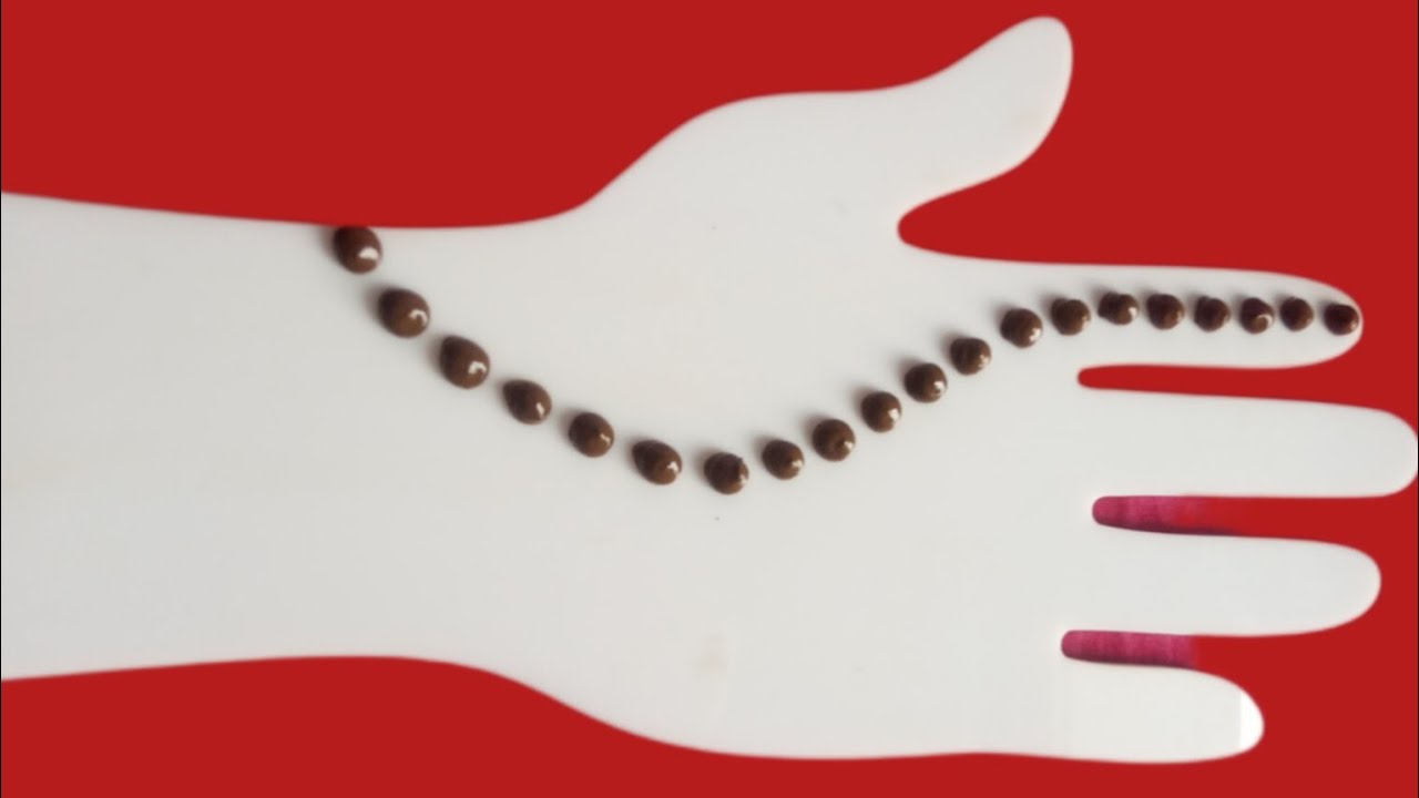 Beautiful easy simple dotted back hand mehendi design || mehendi ...