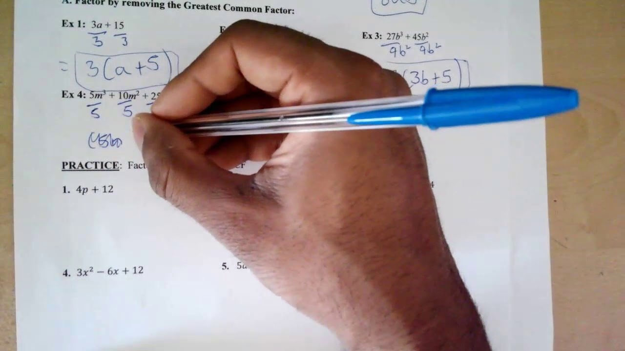 4.2 Removing Common Factor - YouTube