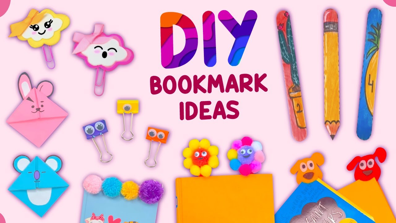 12 DIY BOOKMARK and PAPER CLIP IDEAS - EASY and CUTE CRAFTS - YouTube