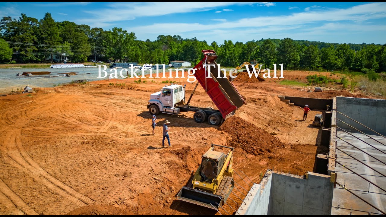 Backfill Retaining wall 4K - YouTube