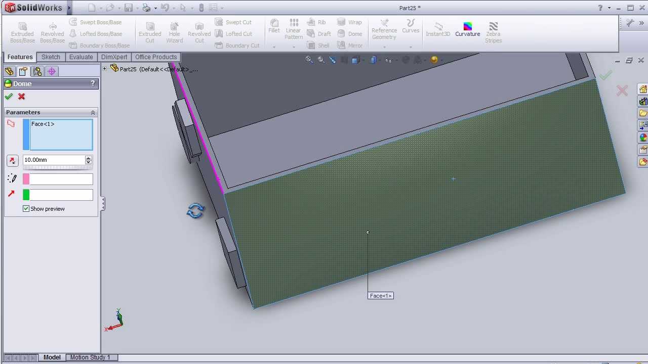 32- SolidWorks Beginner TUTORIAL: DOME - YouTube