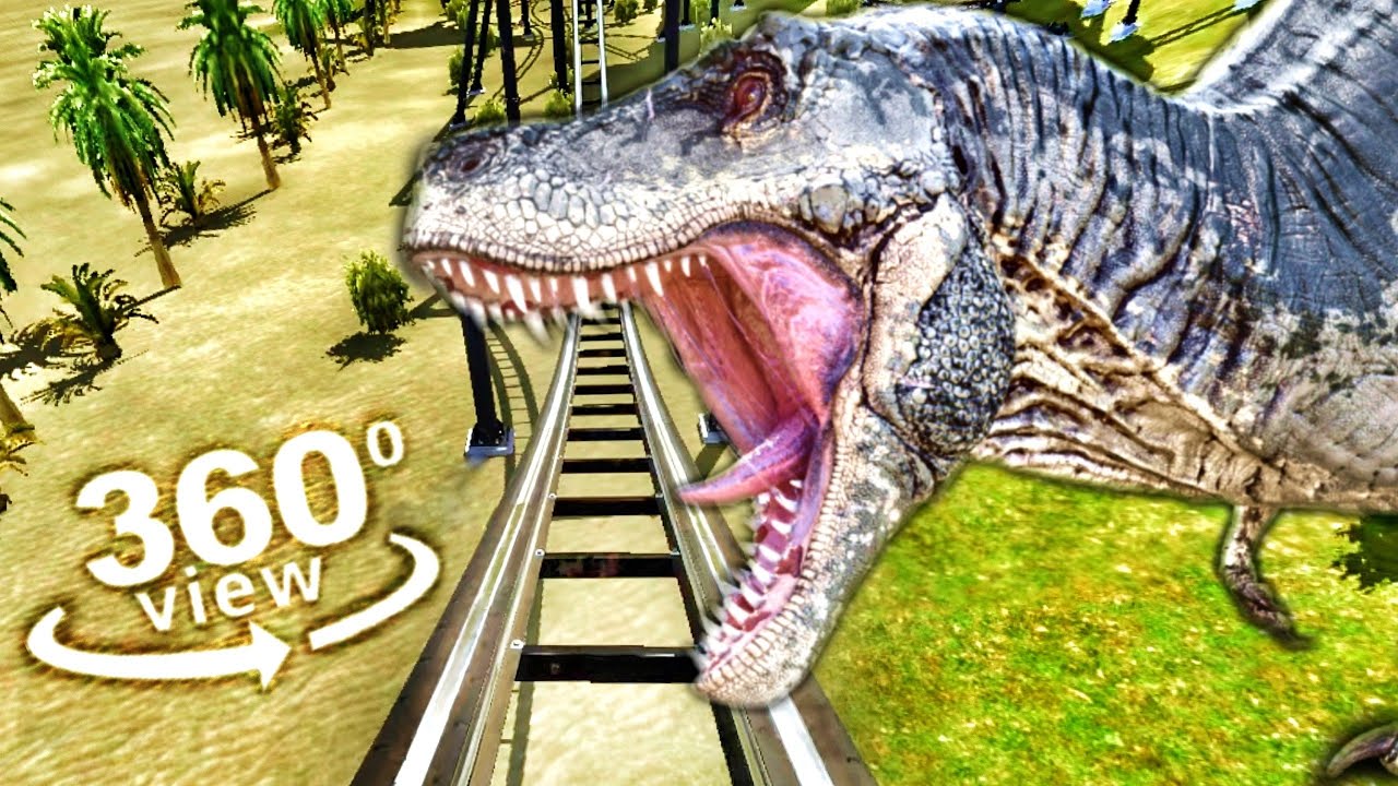 Dinosaur Roller Coaster 360 Degrees VR 4K Immersive - YouTube