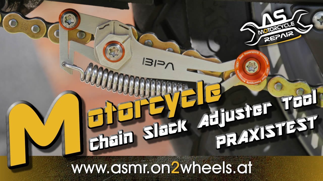 MOTORCYCLE CHAIN SLACK ADJUSTER - PRAXISTEST Kettenspannung einfach ...