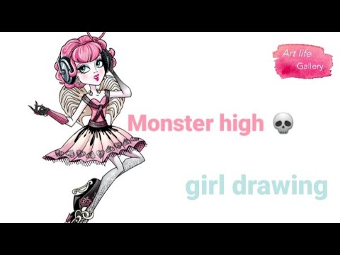 How to draw Monster high girl drawing💀💖 - YouTube