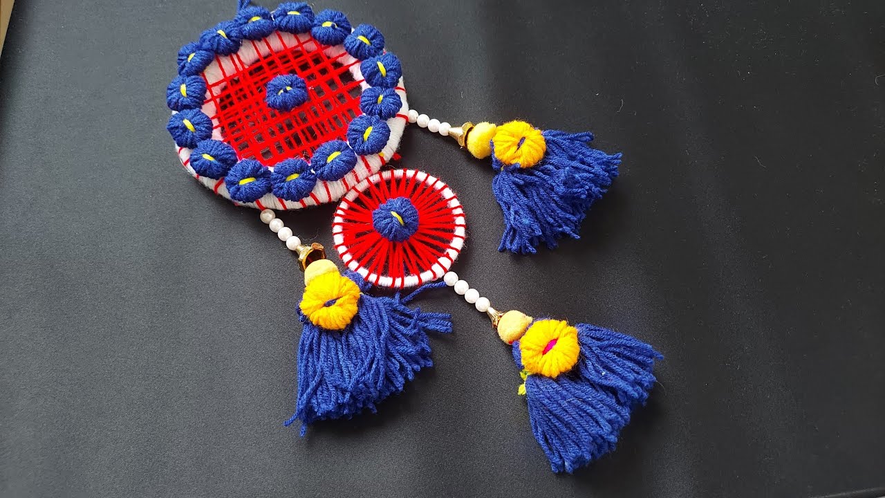 DIY Wall Hanging from wool.Woolen Home Decor Ideas. - YouTube