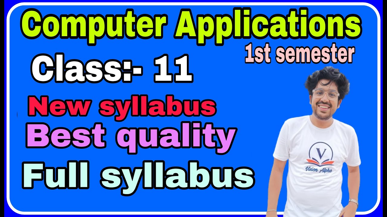 West Bengal board computer application class 11 | wbbhs class 11 ...