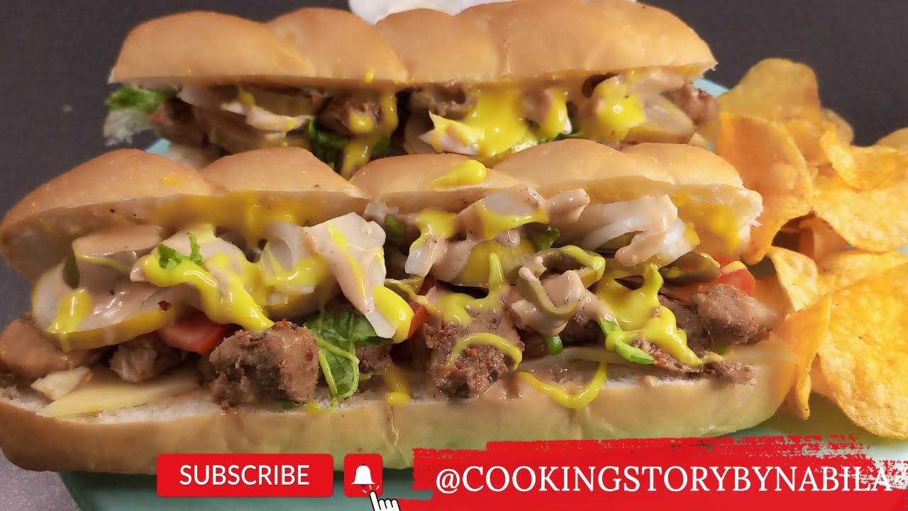 SUBWAY STYLE SANDWICH RECIPE | EASY AND DELICIOUS CHICKEN SUBWAY ...