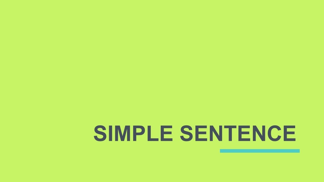 Simple Sentence - YouTube