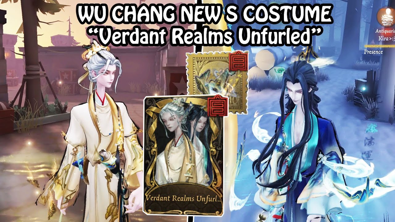 Wu Chang new S costume "Verdant Realms Unfurled" gameplay - (Identity v ...