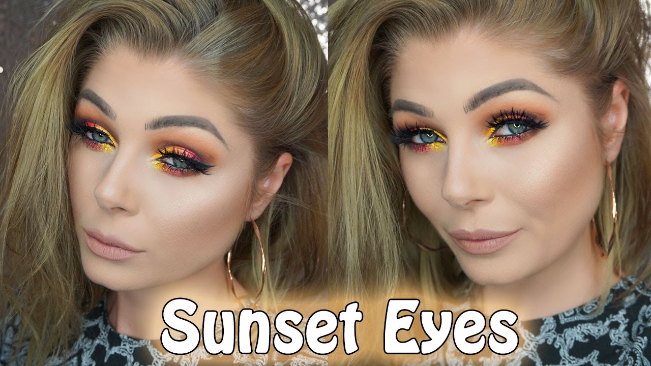 Dramatic Sunset Eyes Makeup Tutorial - YouTube