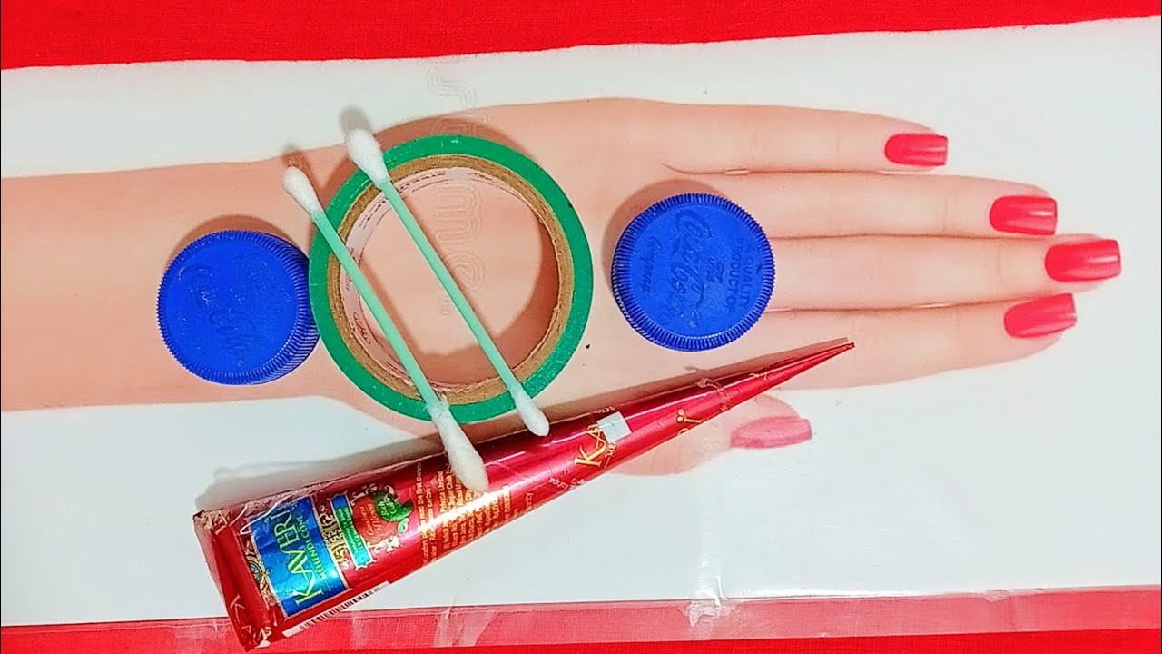 Beautiful mehndi design with cap / easy mehndi trick/ 2022 - YouTube