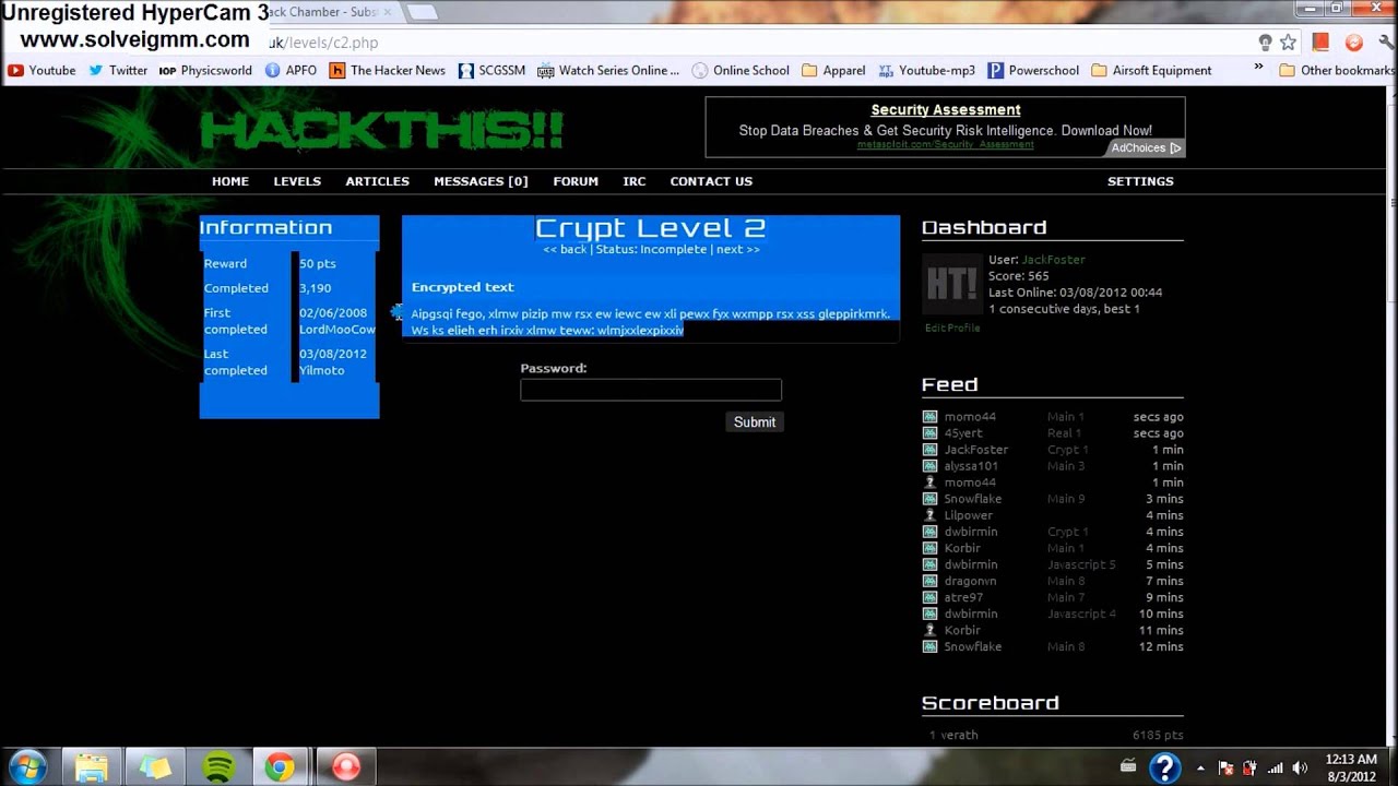 Hackthis.co.uk Crypt Levels 1 & 2 - YouTube