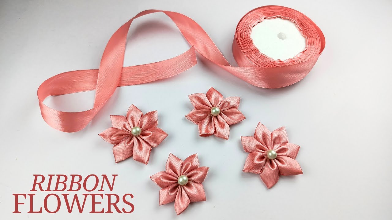 DIY : Ribbon Flowers | How To Make Ribbon Flowers | Ribbon Flower ...