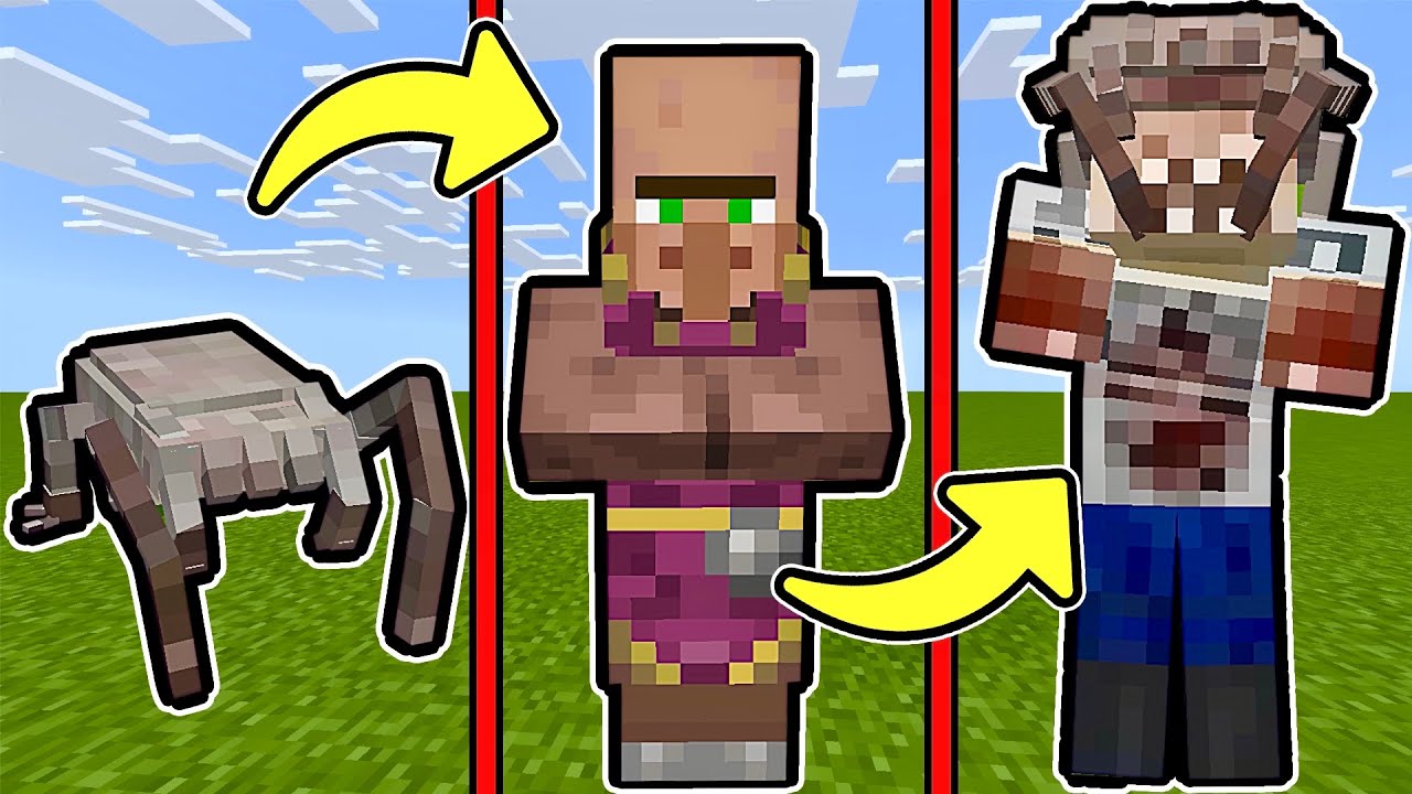 I INFECTED A VILLAGER WITH A HEADCRAB IN Minecraft Half Life Addon ...