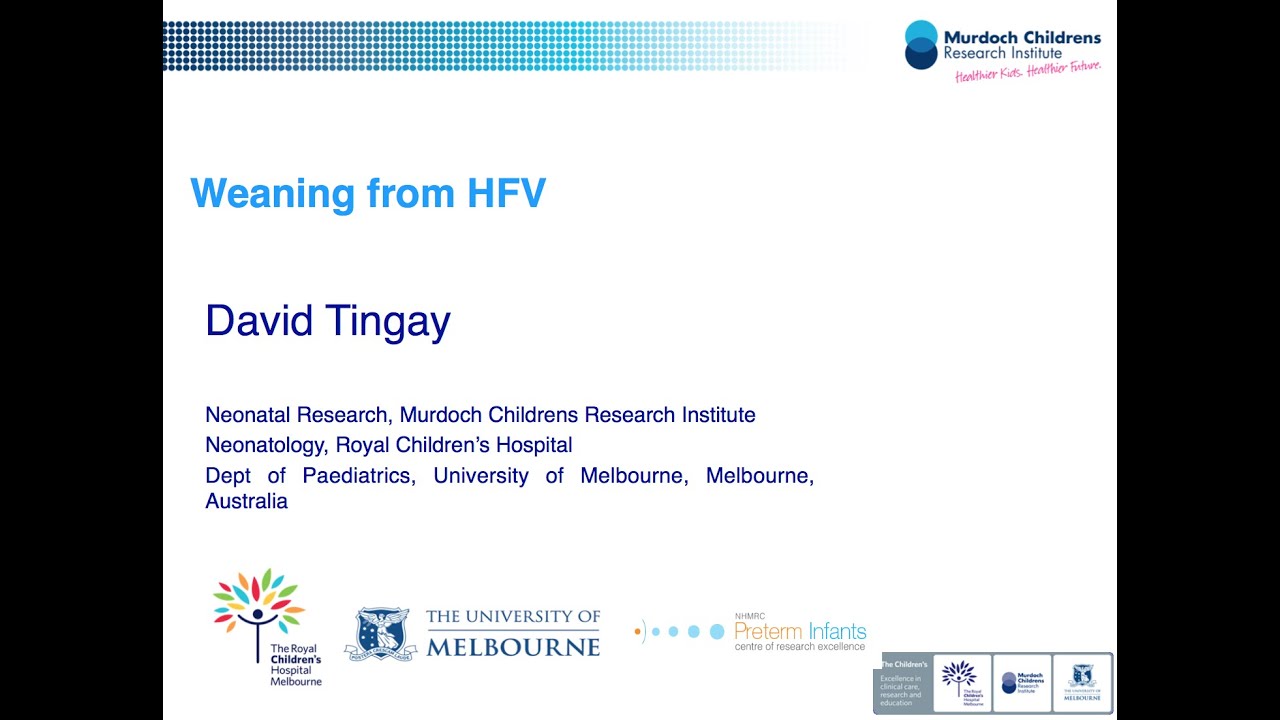 Weaning of HFV during the 3rd HFOV, HFJV and advanced ventilation ...