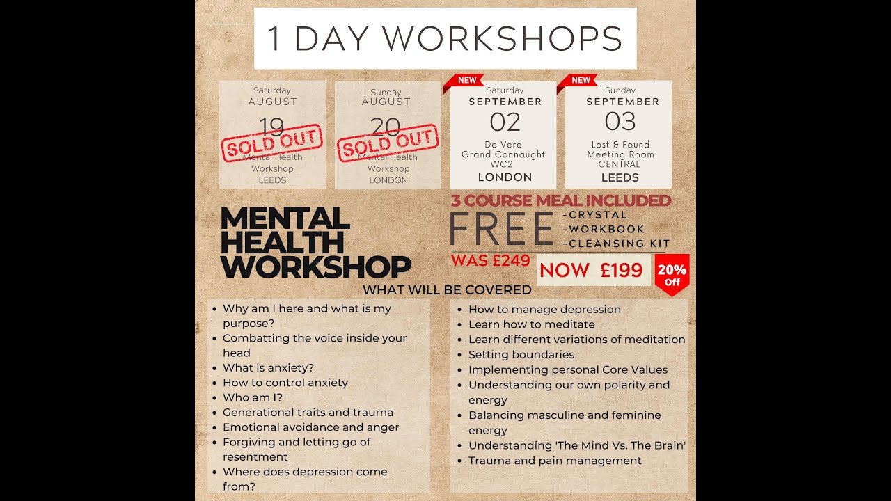 Mental Health Workshops - YouTube