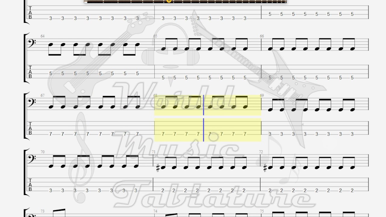 Deviates Come with me BASS GUITAR TAB - YouTube