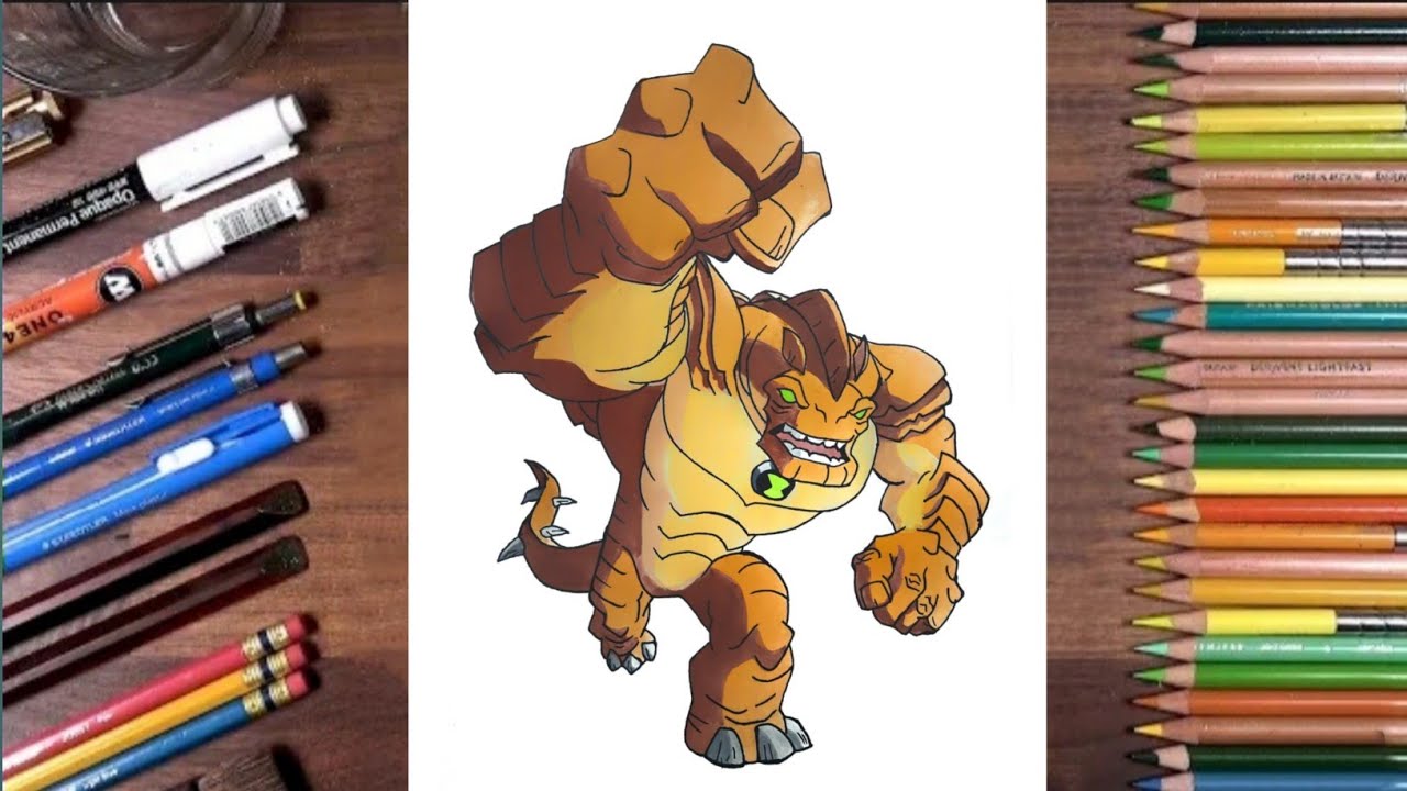 How to draw ben 10 || Humungousaur || Art Section - YouTube