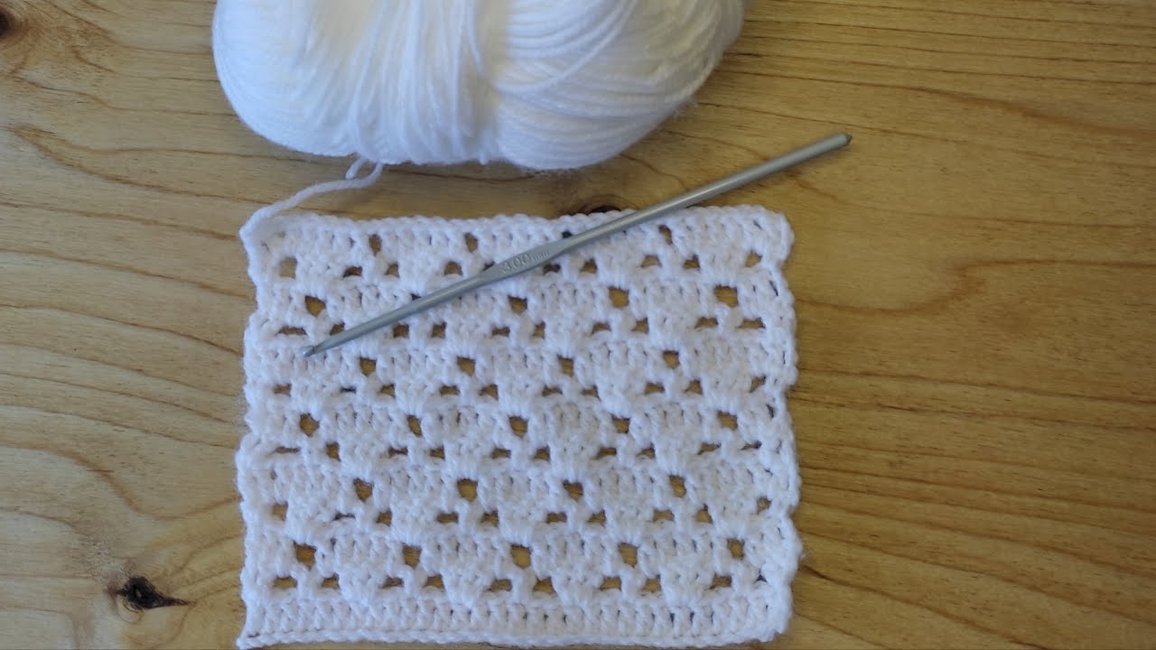 Openwork pattern corrected video, knitting pattern added crocheted, consists of 4 rows for ...