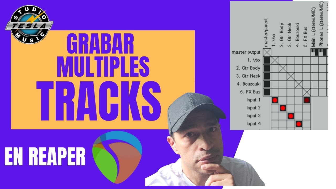 ⏺GRABAR múltiples TRACKS en REAPER cómo utilizar la ROUTING MATRIX🆒| # ...