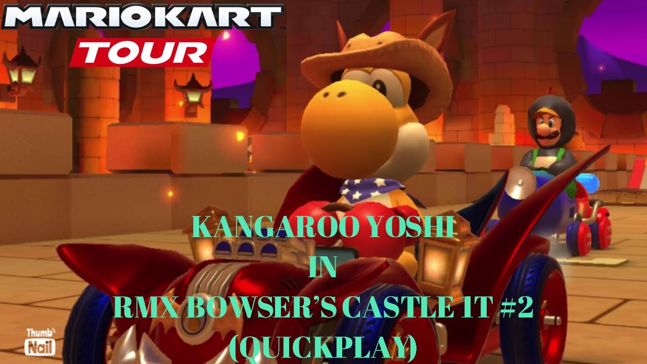 Mario Kart Tour - Kangaroo Yoshi in RMX Bowser’s Castle 1T #2 ...