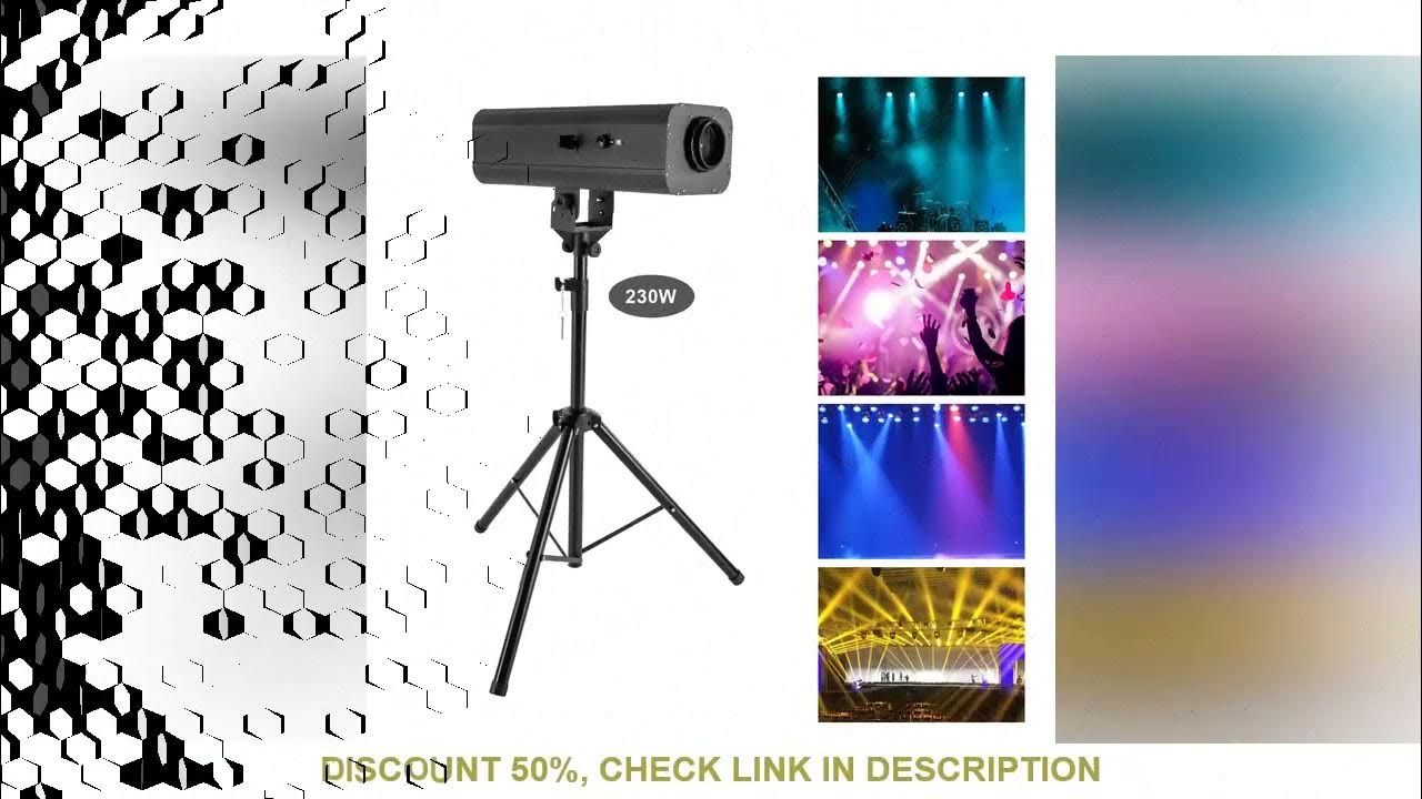 230W Stage Spotlight with Tripod Support DMX And Manual Control Colorful Light Adjustable ...