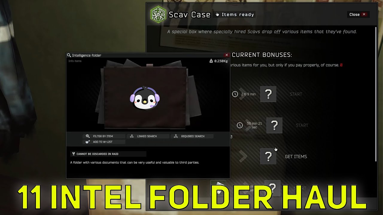 11 Intel (Intelligence folder) Scav Cases | Tarkov 0.14 - YouTube