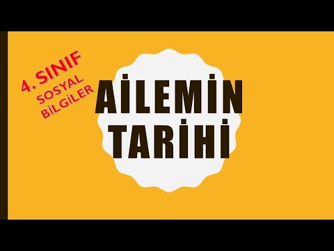 4. Sınıf Sosyal Bilgiler Ailemin Tarihi