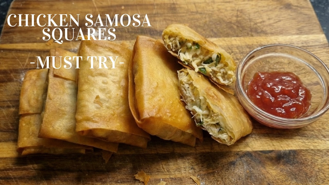Chicken Samosa Squares Recipe | Crispy & Easy Ramadan Snack - YouTube