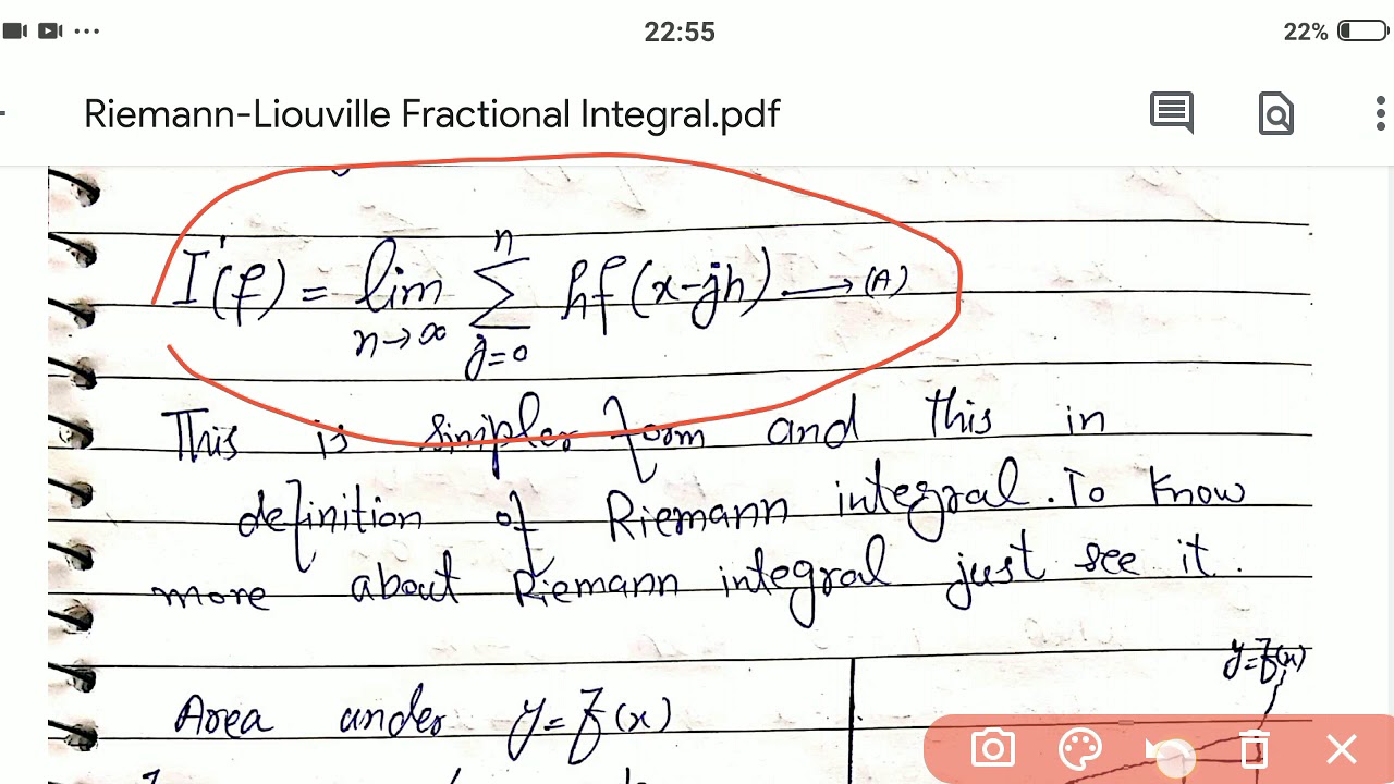 Riemann-Liouville Fractional Integral || Fractional Integral ...