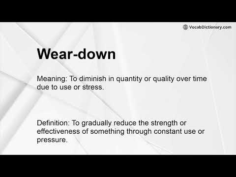 Wear-down Meaning - YouTube