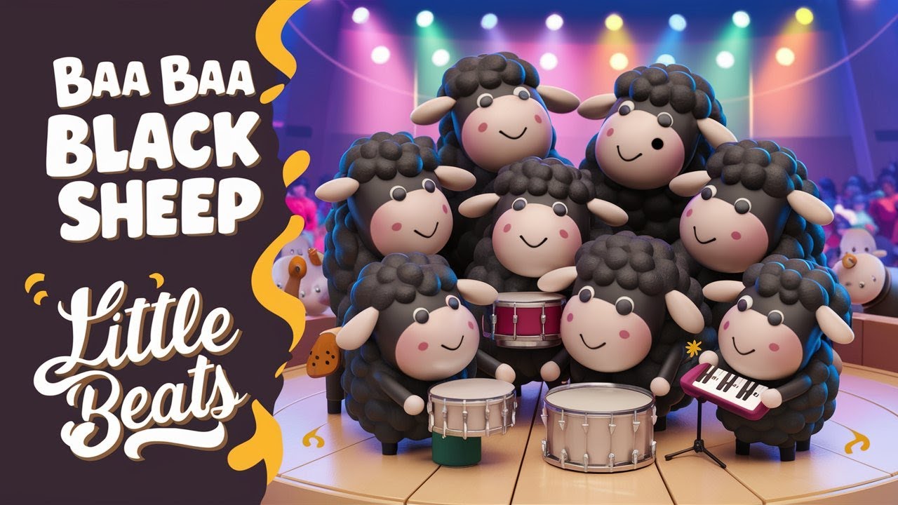 Baa Baa Black Sheep | Animals Song for Kids | Little Beats Nursery ...