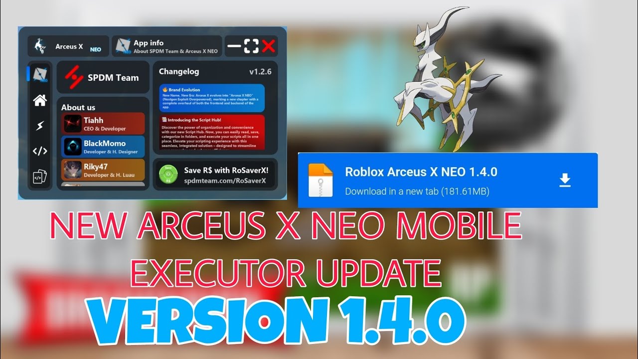 New Arceus X NEO Mobile Executor Latest Version 1.4.0 Update | Download ...