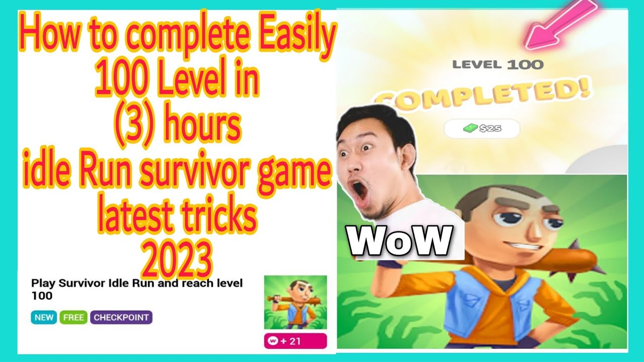 How to complete Easily 100 Level idle Run survivor game Latest tricks ...