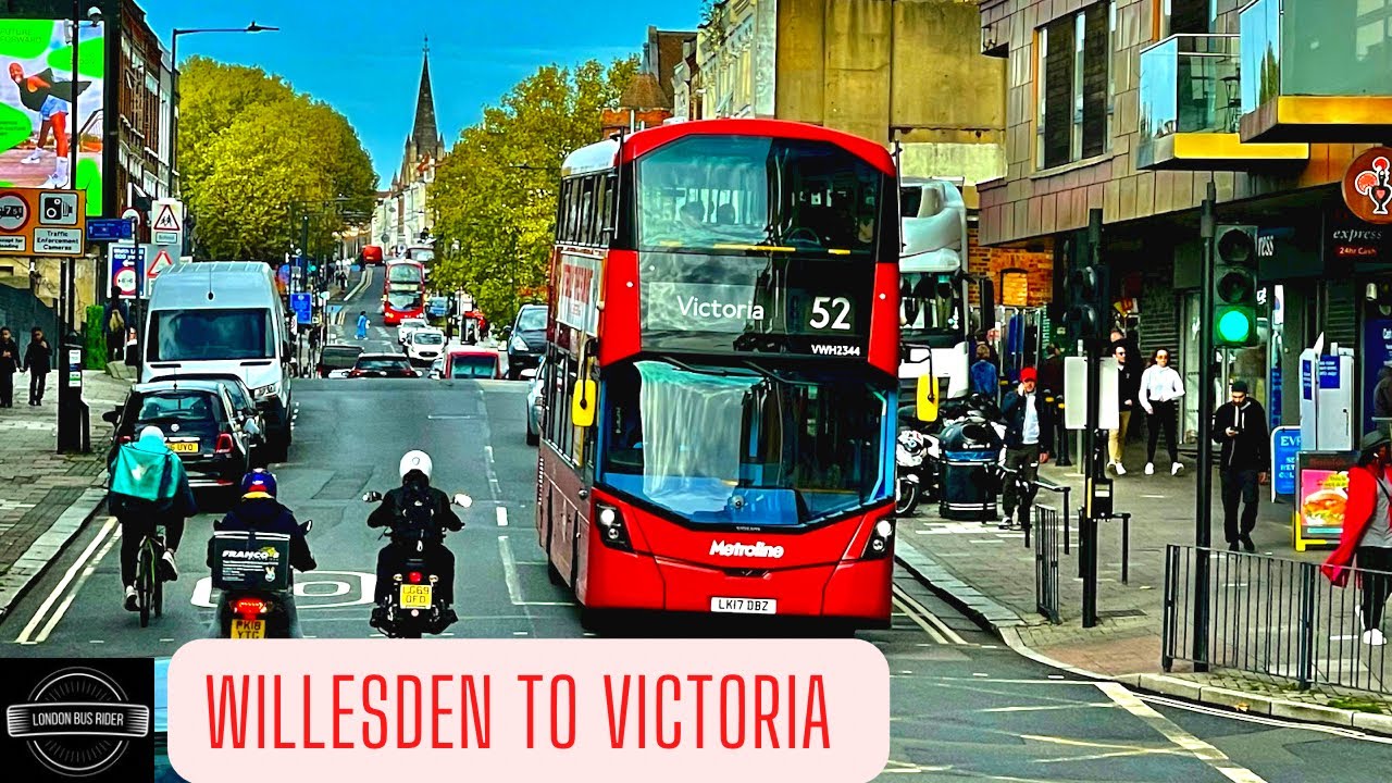 Saturday LONDON BUS 52 Ride to Victoria Station Join Me on board - YouTube