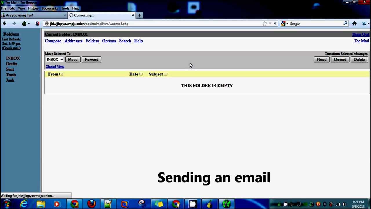 TorMail hidden service in Tor - YouTube