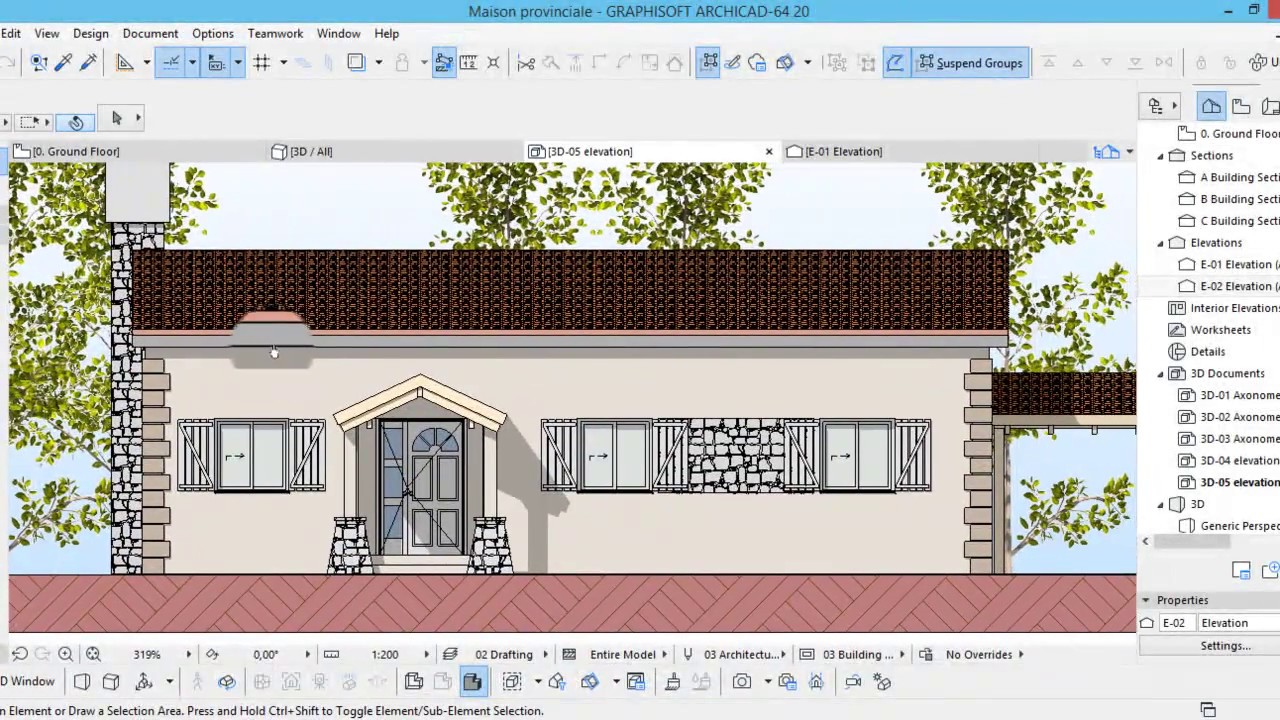 Coloured elevation in Archicad - YouTube