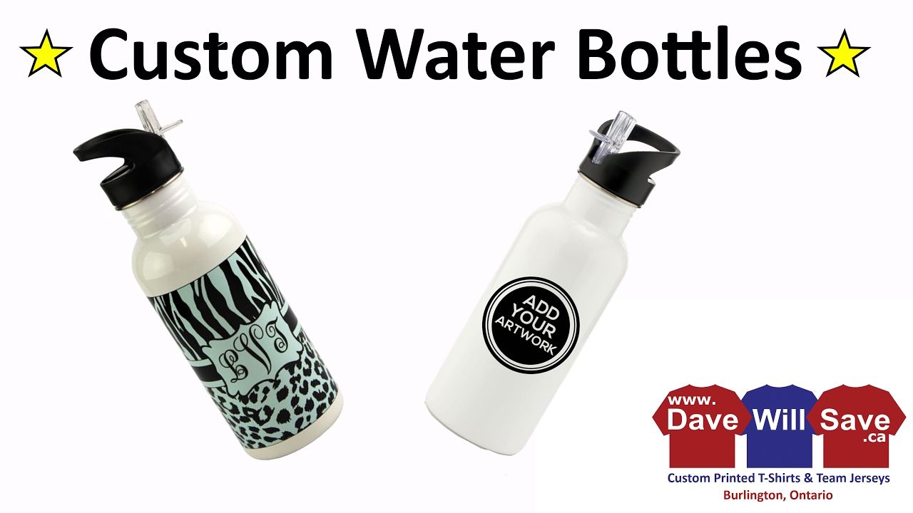 Custom Printed Water Bottles - Personalized with Name - YouTube