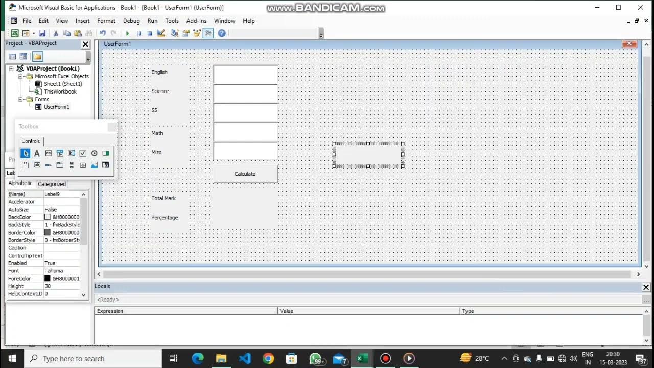 Mark Calculator || Using Visual Basic Application (VBA) - YouTube
