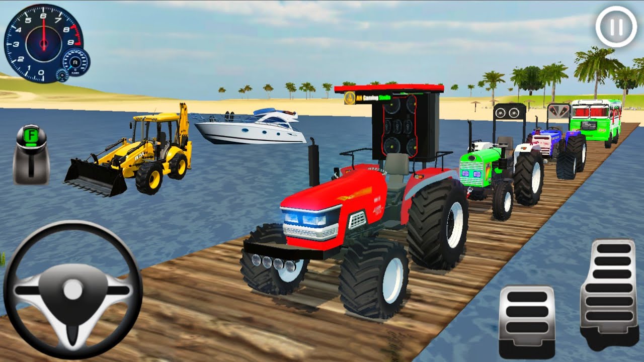 Mini Coach Bus Stuck In Sea Pull Out By Tractor In Game 💥 #driving # ...