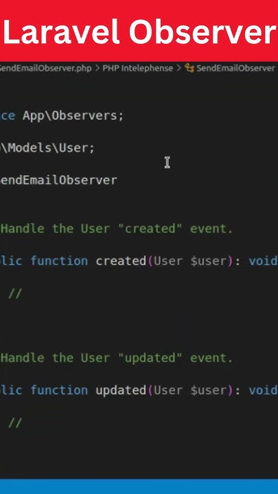 Laravel Observer Explained in 1 Minute | Laravel 11 Observer Tutorial - YouTube