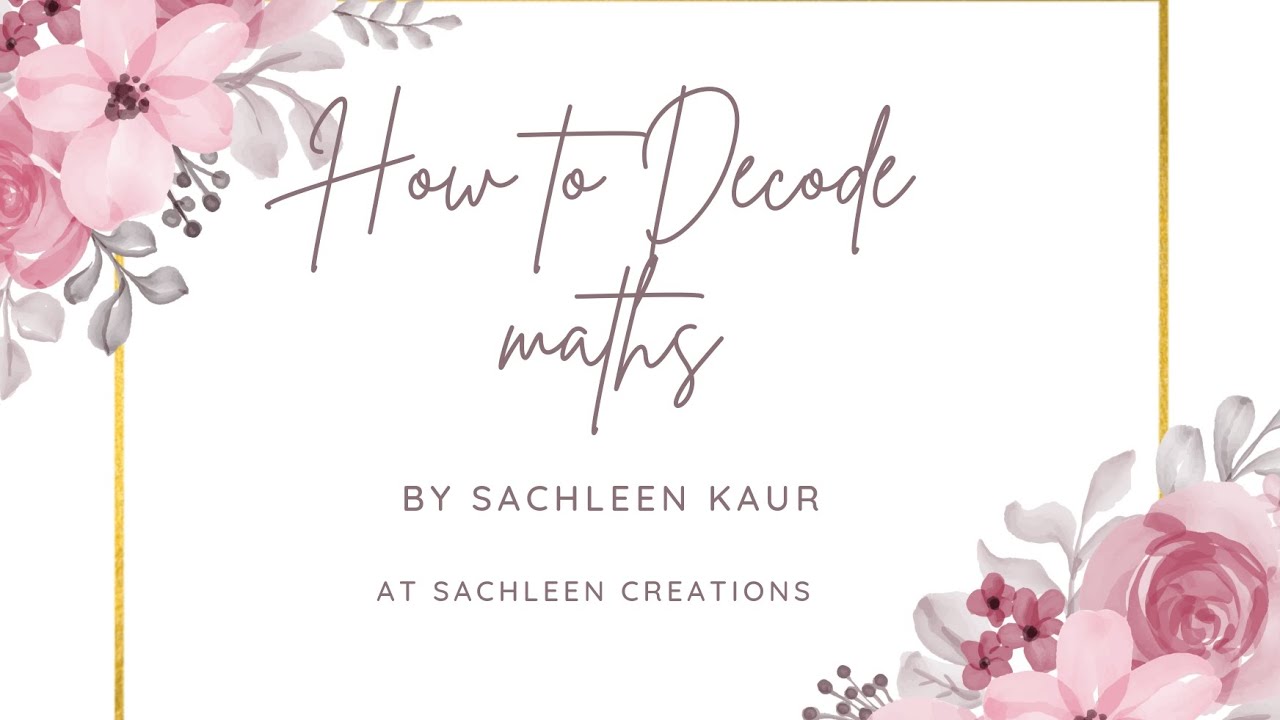 how to Decode maths - YouTube